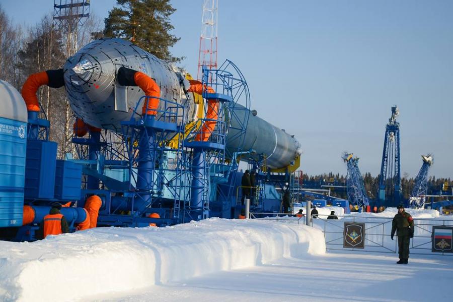 Russian Aerospace force launched Soyuz-2.1V rocket from the Plesetsk ...