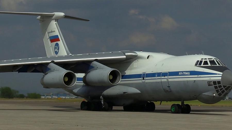Ninth aircraft of the Russian Aerospace Forces with military personnel ...