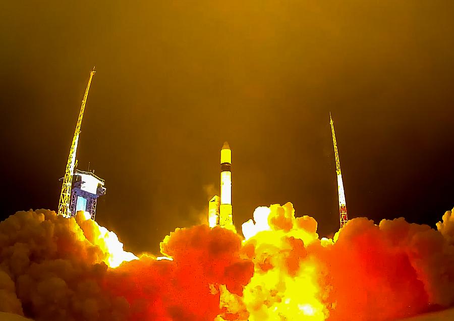 Rokot rocket carrier with satellites blast off from Plesetsk cosmodrome ...